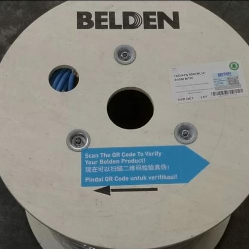 Jual 10GA24 006 Blue Belden UTP Cable Cat 6A 4 pair 23AWG LSZH Blue ...