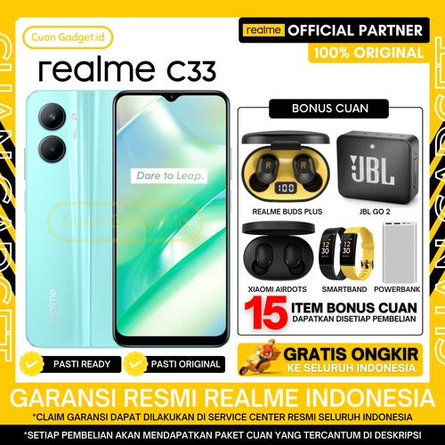 Promo REALME C33 3/32 REALME C 33 4/64 GARANSI RESMI INDONESIA - AQUA ...