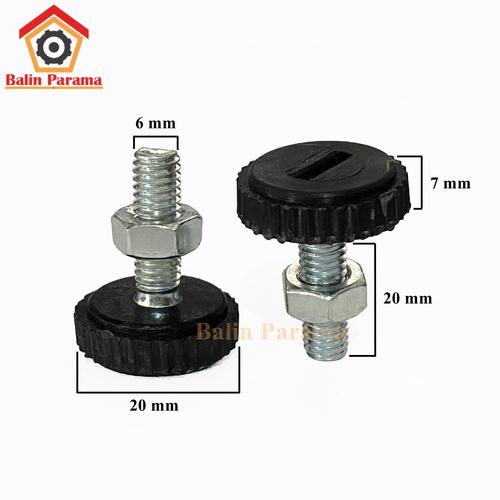Jual Adjuster Baut Knurled Knob M6 D20 T24 Plus Mur - Kab. Bandung ...
