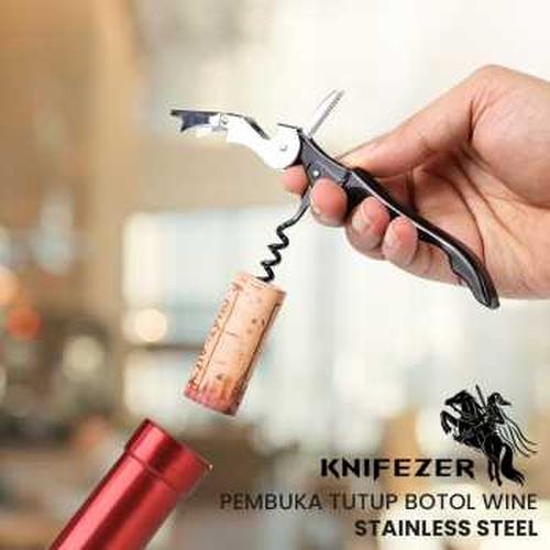 Jual Alat Pembuka Tutup Botol Anggur Wine Bottle Opener Stainless ...