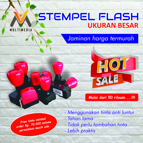 Jual Stempel Flash l Stempel Otomatis l Stempel Warna Ukuran Besar - Tambah 2 Warna - Kab ...