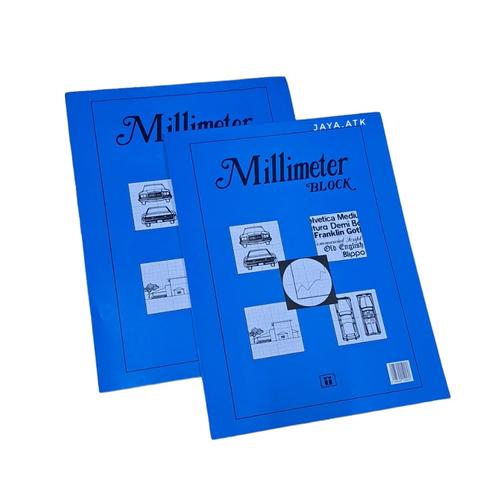 Jual KERTAS MILIMETER BLOCK A3 DOUBLE FOLIO 18 LBR TEBAL TIARA ...