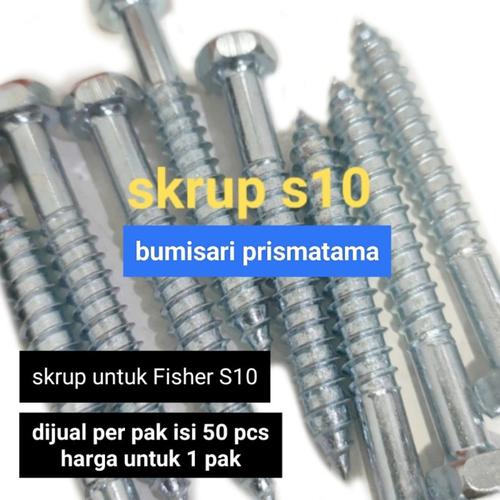Jual dek skrup sekrup 1/4" x 2" (untuk fisher S10) per pak isi 50 buah - Jakarta Pusat ...