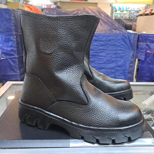 Jual Sepatu Safety Boot Depan Baja Kulit Asli/ Safety Boot Depan Besi ...