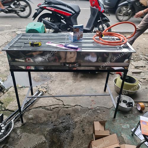 Jual panggangan gas 1 set stainless p 1m L 45cm t kaki 80 cm Sesuai ...