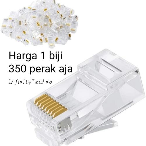 Jual Conector RJ45 Jack Konector rj45 Kepala Label UTP LAN RJ45 Eceran ...