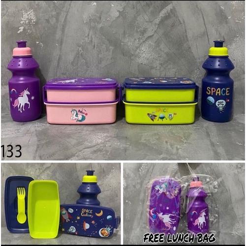 Jual Kotak Set Tempat Makan Bekal Anak Souvenir Ultah Botol Minum - LUNCH UNICORN - Jakarta ...