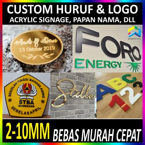 Jual Custom Acrylic Huruf / Potongan / Grafir BEBAS MURAH SESUAI ...