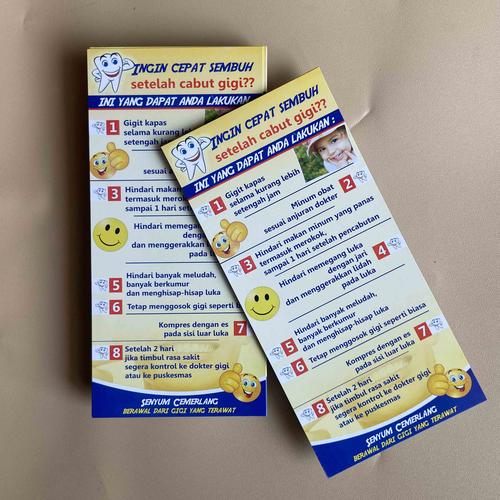 Jual Flyer Instruksi Setelah Pencabutan Gigi - Kab. Sleman - Syafana ...