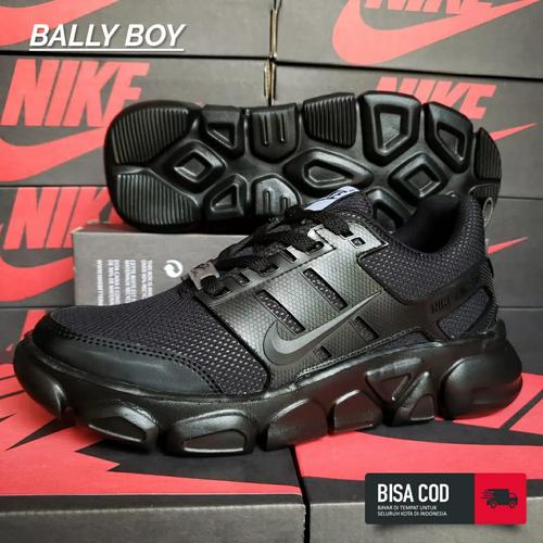 Jual Sepatu Sneakers Pria Hitam Full Black Sekolah Casual Jordan ...