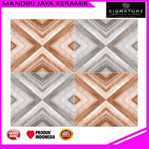 Jual Keramik Lantai Mulia Signature CEDARIA Brown / Grey 40x40 cm Kw1 ...