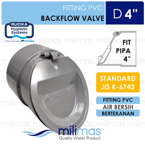 Jual RUCIKA - BACKFLOW VALVE D 4" - Fitting PVC Tutup Pembuangan Anti ...