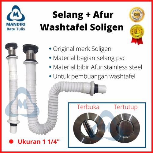 Jual Selang Slang + Afur Fleksibel Washtafel Westafel SOLIGEN 11/4 ...