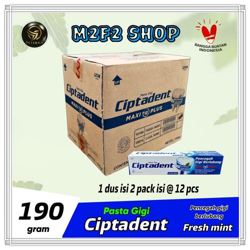 Jual Pasta Gigi Ciptadent Maxi 12 Plus Fresh Mint - 190 gr (Harga ...