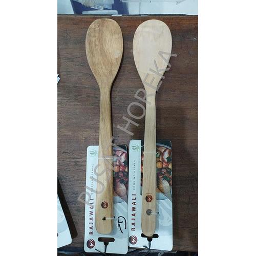 Jual RAJAWALI Sodet kayu spatula sutil pengaduk adonan masakan BULAT 35 ...