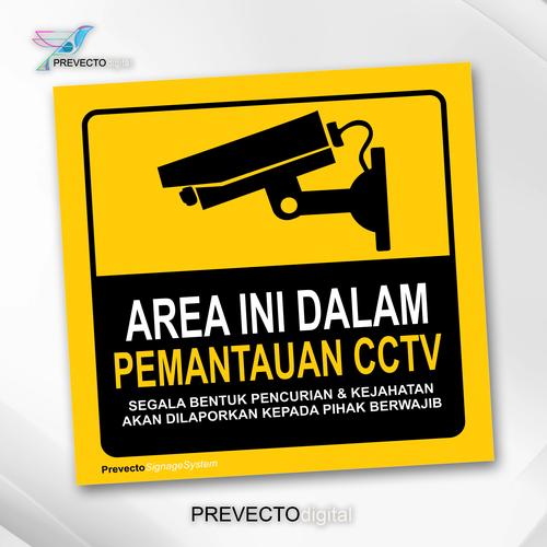 Jual Sign Sticker K3 Rambu Safety AREA INI DALAM PENGAWASAN CCTV 24 JAM - 30x30cm - Jakarta ...