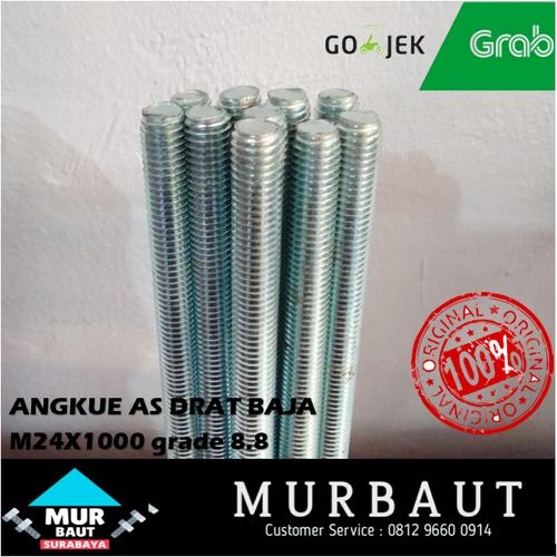 Jual Asdrat Baja 8.8 M24 x 1000 mm Stud bolt / Long drat Galvanis ...