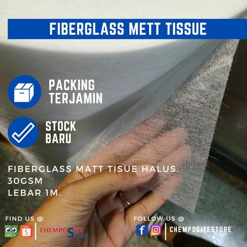 Jual fiberglass mat tissue halus waterproofing no drop -serat fibermat ...