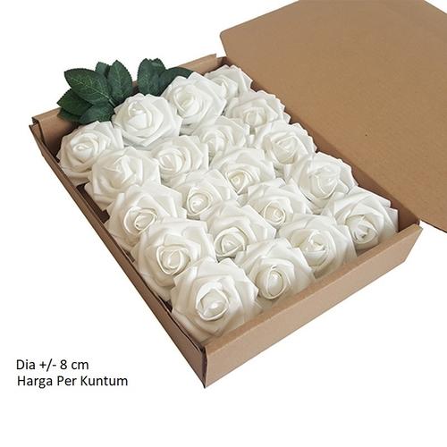 Jual BATR01 Bunga Artificial Tangkai Ros Mawar Spon Palsu Flower Hias ...