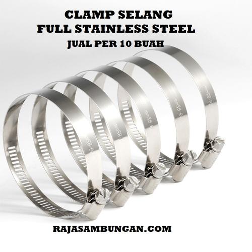 Jual Hose Clamp Full Stainless 57 - 76 mm Clamp Selang Regulator 10 ...