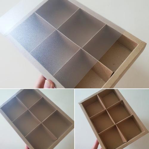 Jual Box Packaging Hampers Kue Kering Kardus Mika Cokelat Polos Sekat 6 ...