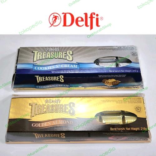 Promo Coklat Delfi Treasures Golden Almond Cookies Cream Treasure ...