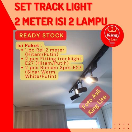 Jual Set track light ( tracklight set) rel 2 meter isi 2 lampu - B ...