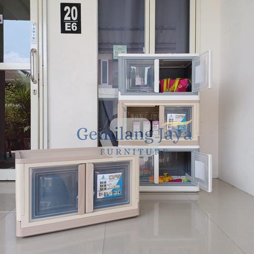 Jual Olymplast Folding box storage Container lipat serbaguna - Cream ...