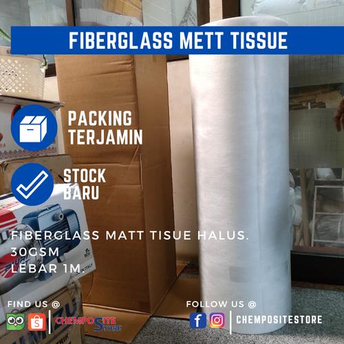 Jual fiberglass mat tissue halus waterproofing - serat mat tisu ROL ...