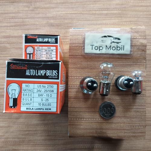 Jual Bohlam Rem Stop Mata 2 Tanggung 24V 1024, besar 24V 2790 Stanlee ...