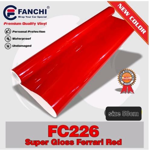 Jual Sticker Fanchi FC226 Super Gloss Glossy Merah Ferrari Red Premium ...