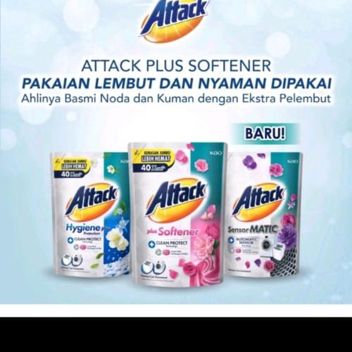 Jual Attack Deterjen Cair 1200ml plus softener/Hygiene Plus & Sensor ...
