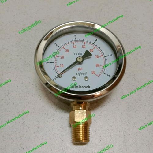Jual Manometer Pressure Gauge Raket 2,5 inch 4 Bar Kg 60psi - Jakarta ...
