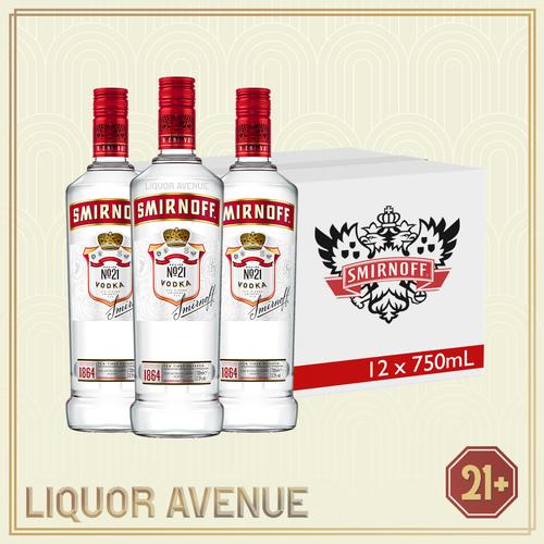 Promo SMIRNOFF Vodka Red Label Original 700ml - 1 karton isi 12 botol ...