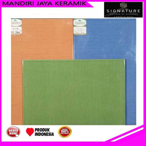 Jual Keramik Dinding Mulia Signature AZALIA Blue / Green / Orange 25x40 ...