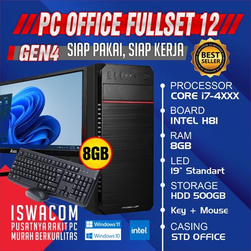 Jual Rakitan PC Core i7 Gen4 Office Admin kantor Fullset 19 in siap kerja - Kota Surabaya ...
