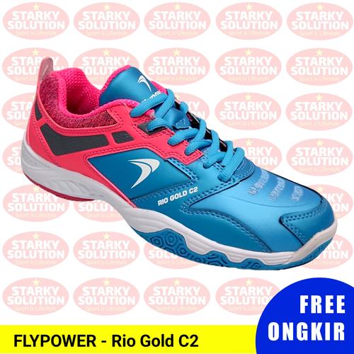 Jual Sepatu FLYPOWER RIO GOLD C2 Lilyana Natsir Bulutangkis Badminton ...