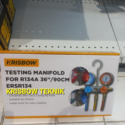 Jual Testing Manifold Krisbow Set Untuk Tabung Freon R134a 90 Cm ...