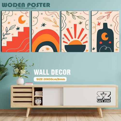 Promo Poster Dinding Aesthetic Lapis Kayu Hiasan Dinding Ruang Tamu ...