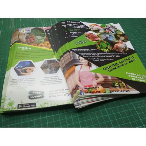 Jual Cetak Brosur / Flyer A5 1 Sisi Art Paper 120gr/150gr + Design ...
