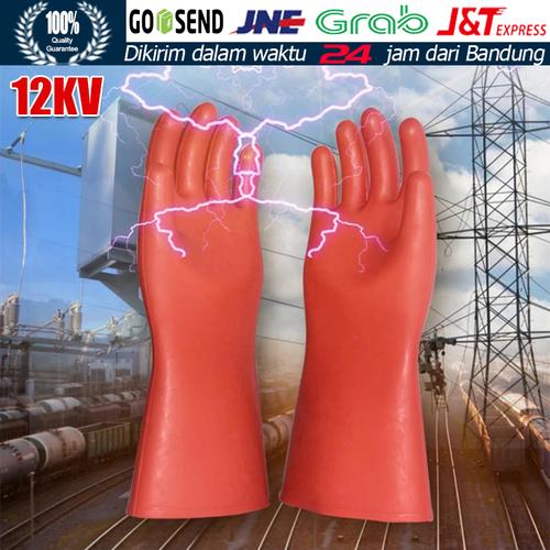 Jual 2Pcs Sarung Tangan Listrik Anti Setrum Class 12KV Anti Listrik ...