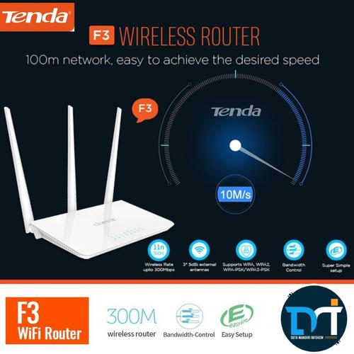 Jual Tenda F3 Router Wireless 300Mbps Hight Power Router - Jakarta ...