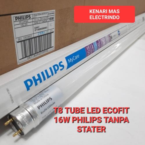 Jual LAMPU TL T8 TUBE LED NEON T8 16W ECOFIT PHILIPS 120CM 16W TANPA STATER - NATURAL 4000K ...