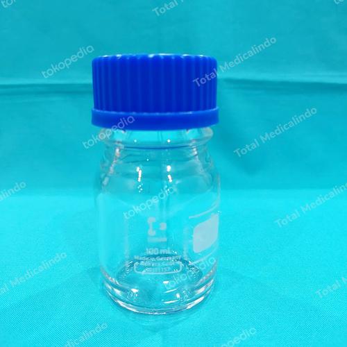 Jual Glass Laboratory Bottle with Blue Schott Duran / Botol Lab Tutup ...
