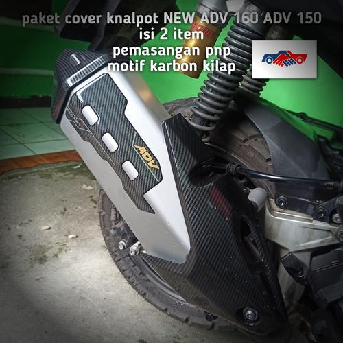 Jual paket cover knalpot NEW ADV 160 ADV 150 karbon kilap - cover ...
