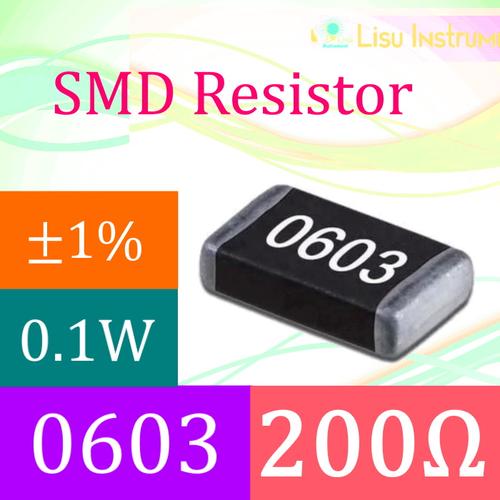 Jual 200R 0603 ±1% Thick Film Resistors SMD Chip Resistor 2000 200Ω ...