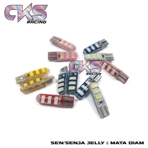 Jual LAMPU LED SEN SENJA KOTA T10 JELLY 6 MATA DIAM COCOK UNTUK MOTOR ...
