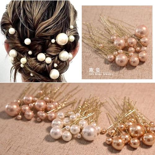 Jual hiasan rambut tusuk konde 18pcs mutiara putih murah - Putih ...
