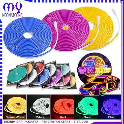 Jual Lampu LED Neon Flex LED Strip Flexible 5 Meter DC 12V Waterproof ...
