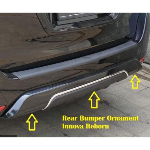 Jual Rear bumper bemper ornamen belakang Rbo skid plate Innova reborn ...